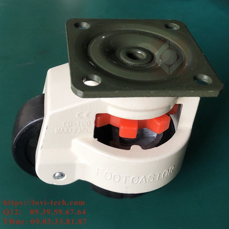 Bánh xe có chân tăng đưa, Bánh xe cao su. - LOVI-TECH JSC